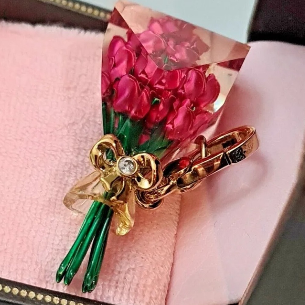 Juicy Couture Pink Roses Bouquet Charm New Valentine’… - Gem